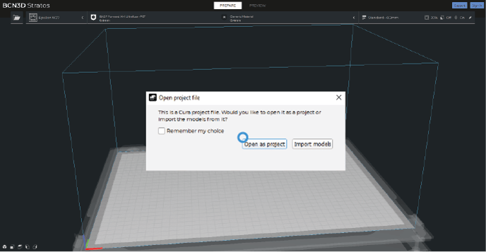Open Filament Network - Load a material profile